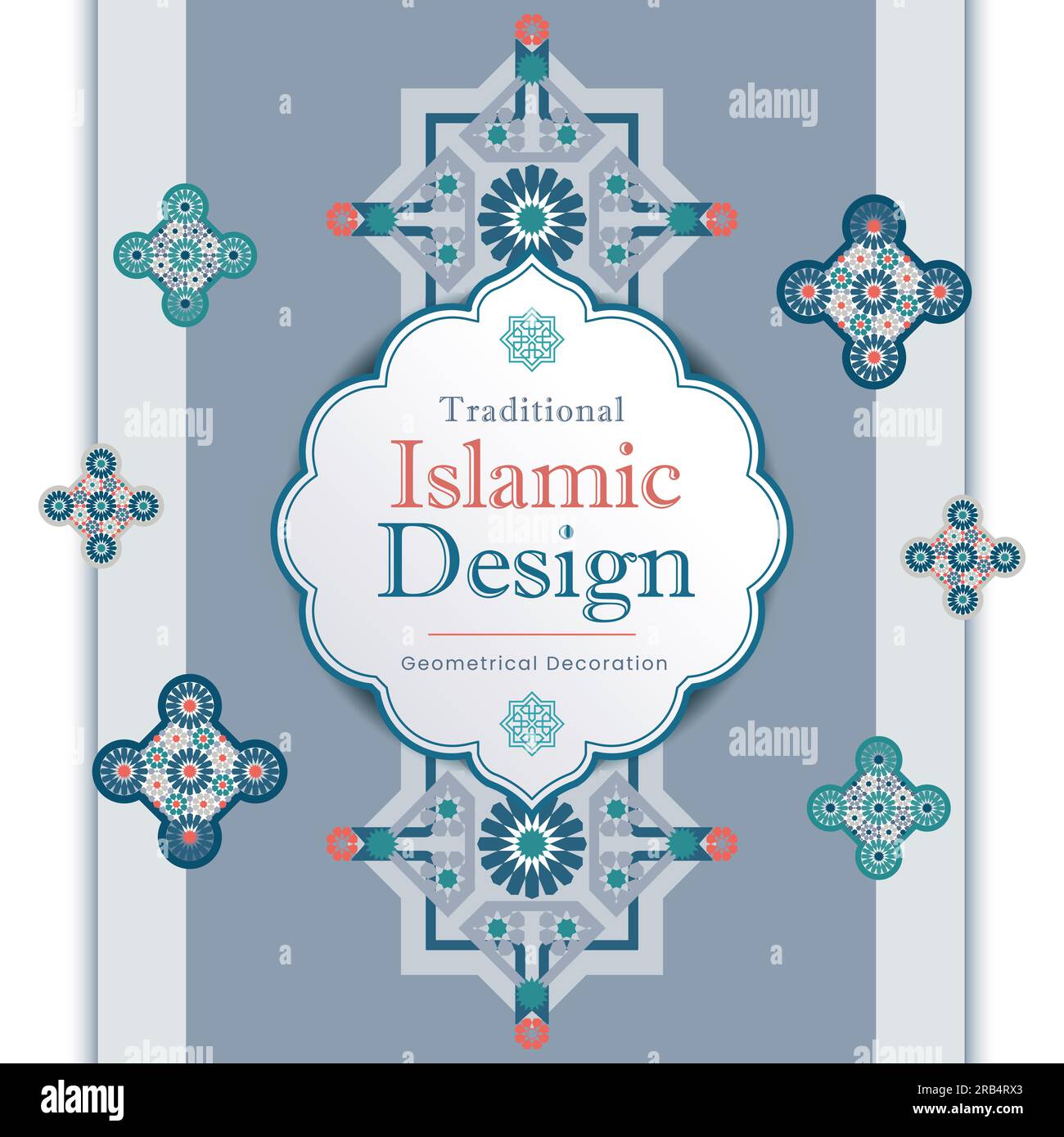 Traditional Islamic Design. Illustration of floral Islamic geometrical ...