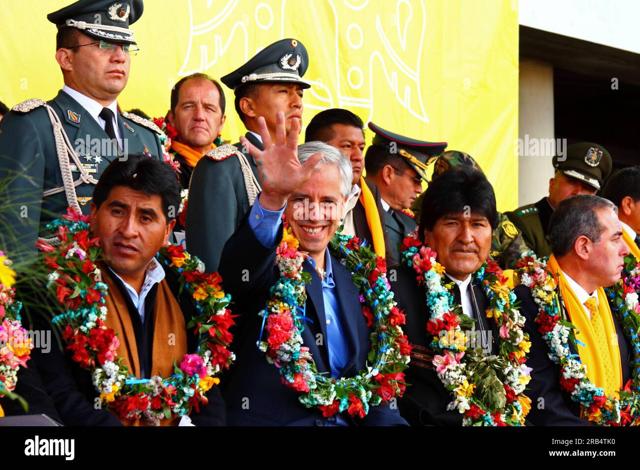 El Alto, Bolivia, 15th September 2014. Bolivian vice president Alvaro ...