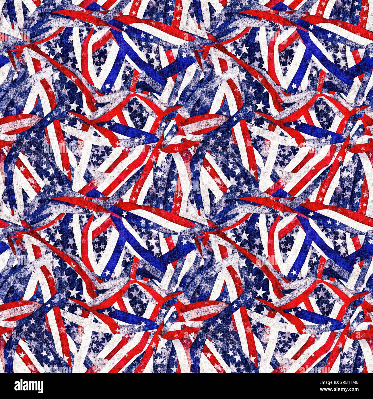 Seamless 4th of July independence day pattern in traditional red, white ...