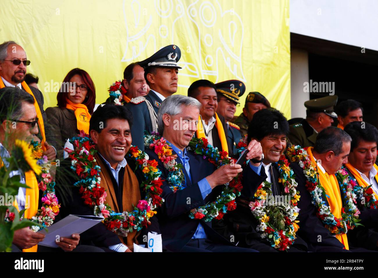 El Alto, Bolivia, 15th September 2014. Bolivian vice president Alvaro ...