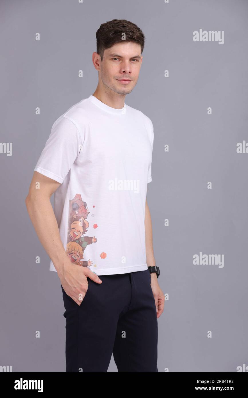 Male model displaying custom design hi-res stock photography and images ...