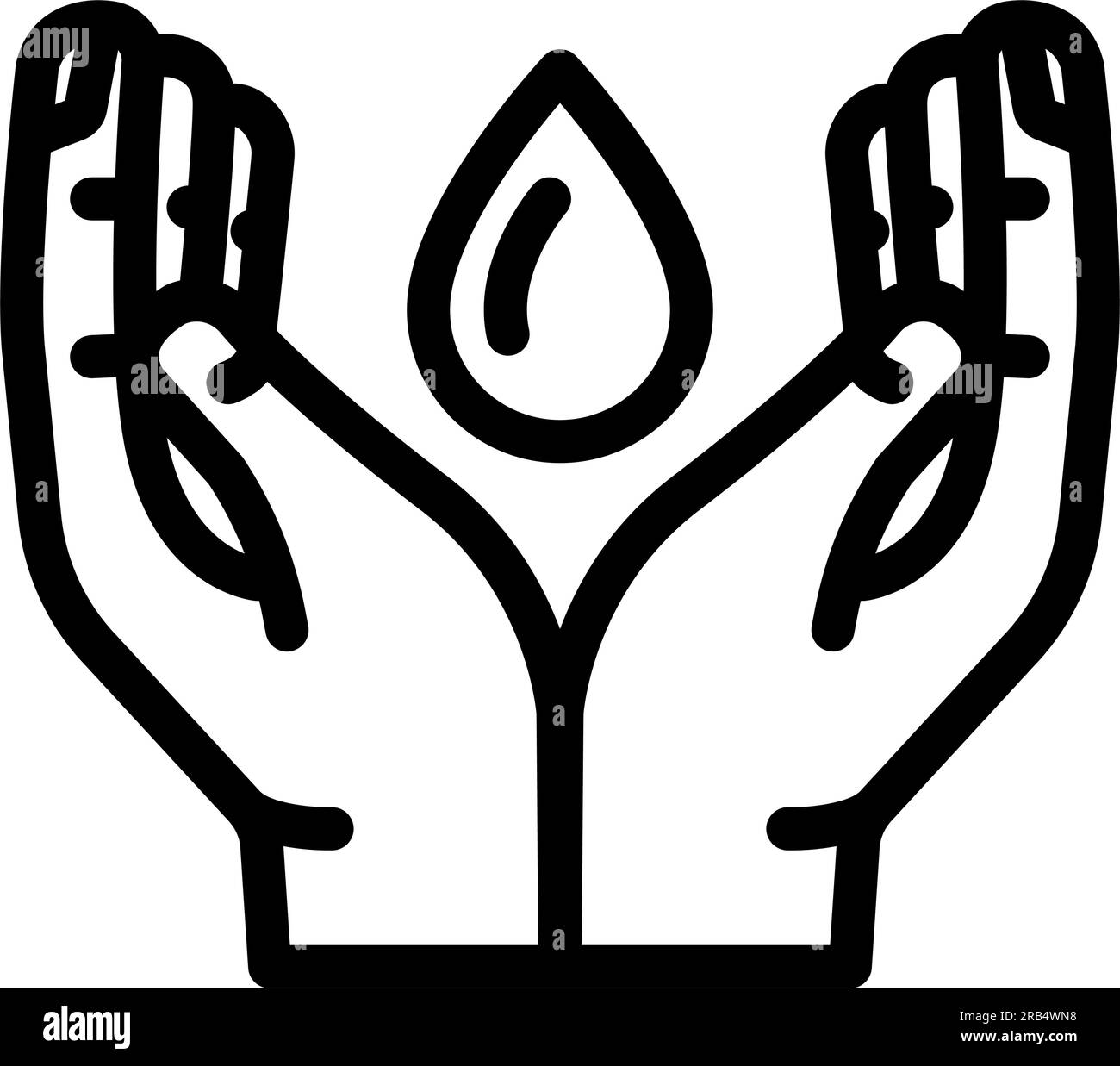 water conservation environmental line icon vector illustration Stock ...