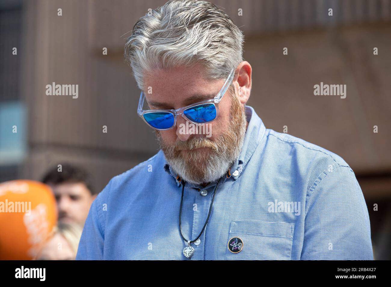 Tim Edwards, the father of Elle Edwards, outside Liverpool Crown Court ...