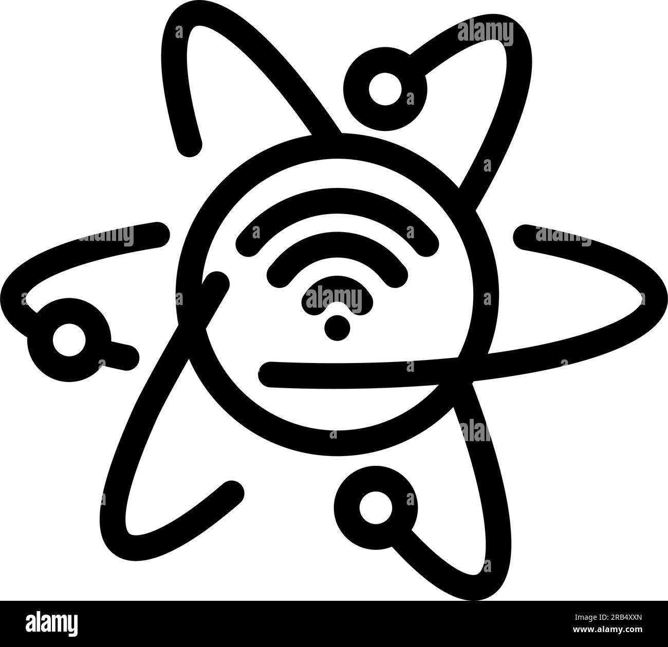 quantum internet future technology line icon vector illustration Stock ...