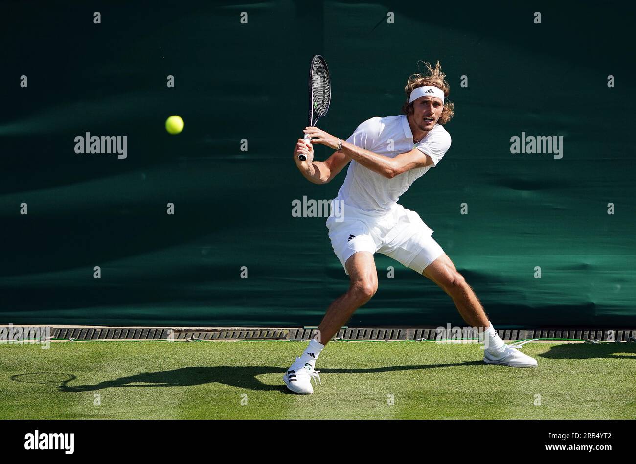 Alexander Zverev during his match against Yosuke Watanuki (not pictured ...
