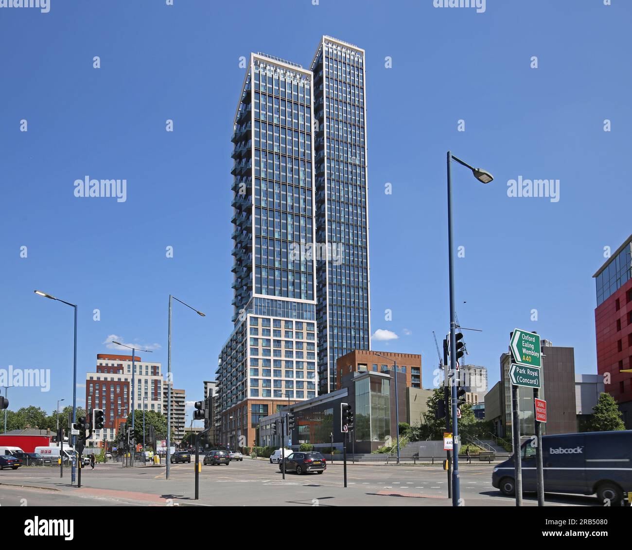 The twin towers of One West Point, a new residential development next ...