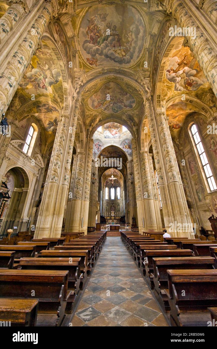 Santa maria assunta and san gottardo cathedral. Asti. Piedmont. Italy ...
