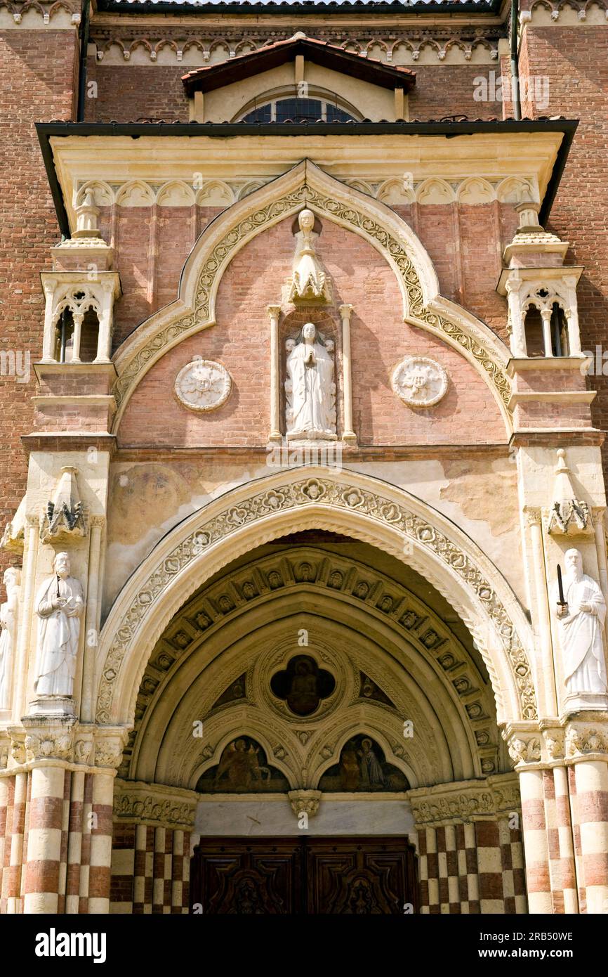 Santa maria assunta and san gottardo cathedral. Asti. Piedmont. Italy ...