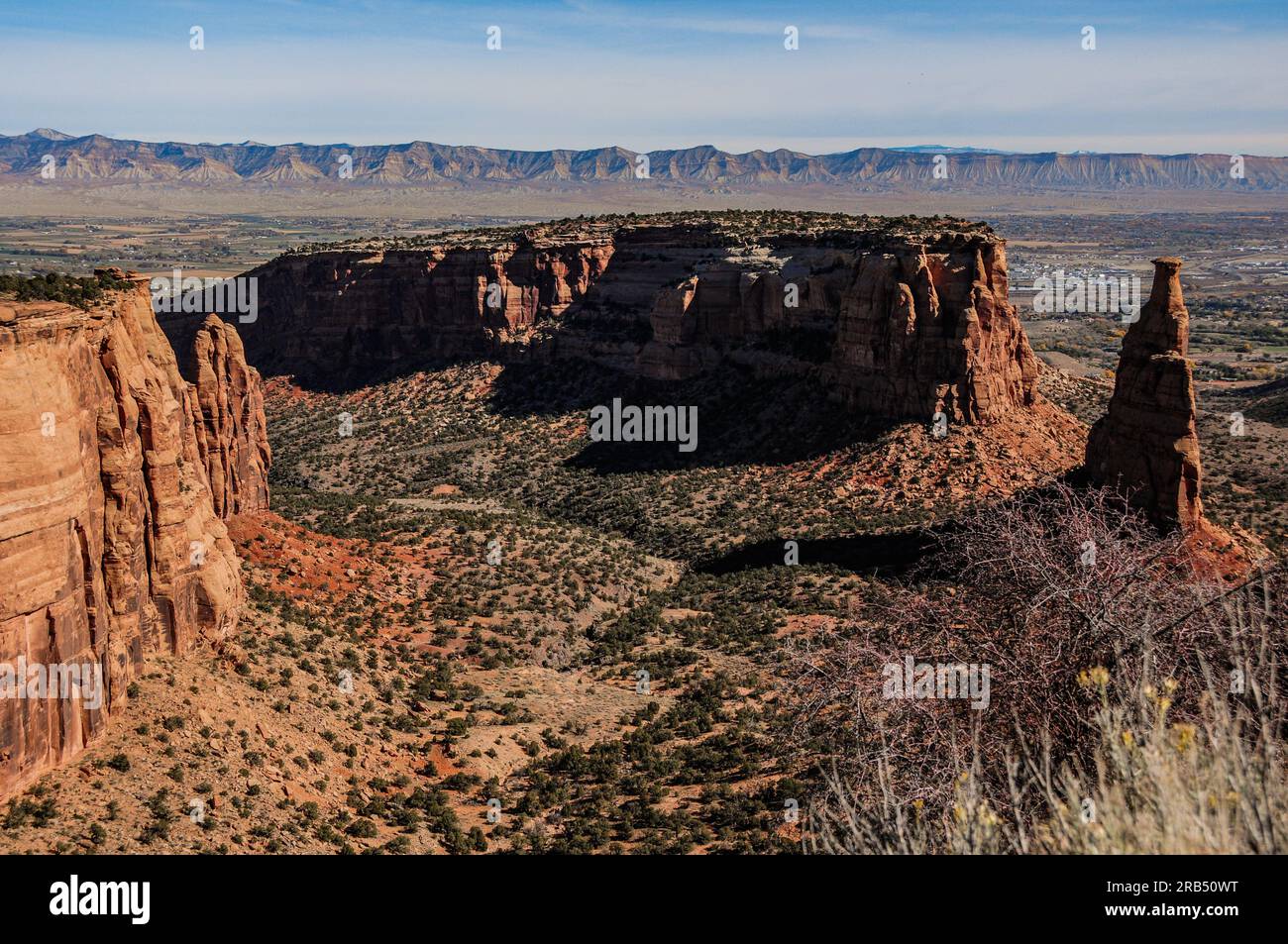 The canyon valley of the iconic Colorado National Monument Stock Photo ...