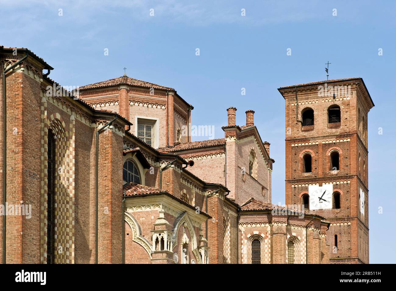 Santa maria assunta and san gottardo cathedral. Asti. Piedmont. Italy ...