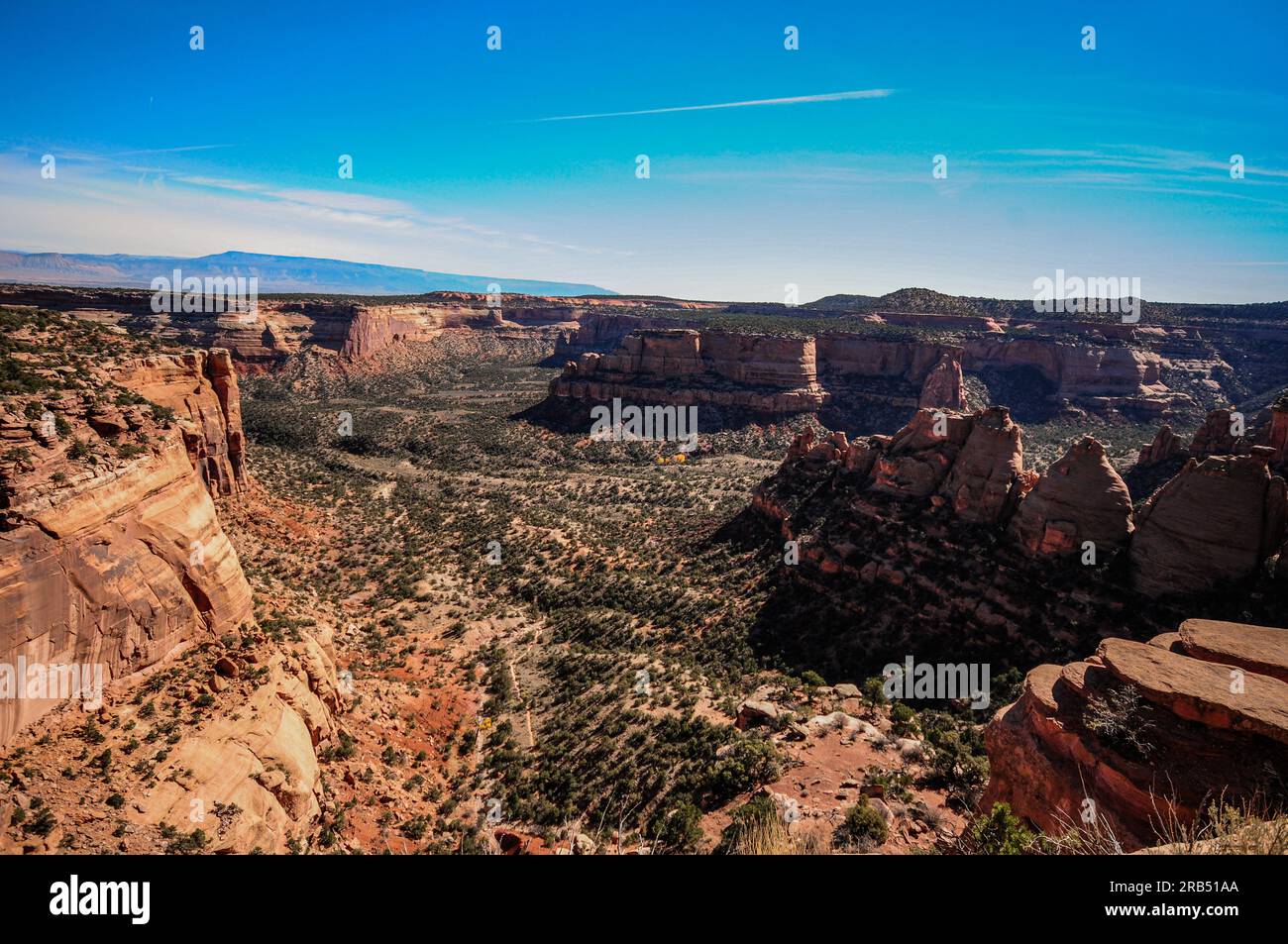 The canyon valley of the iconic Colorado National Monument Stock Photo ...