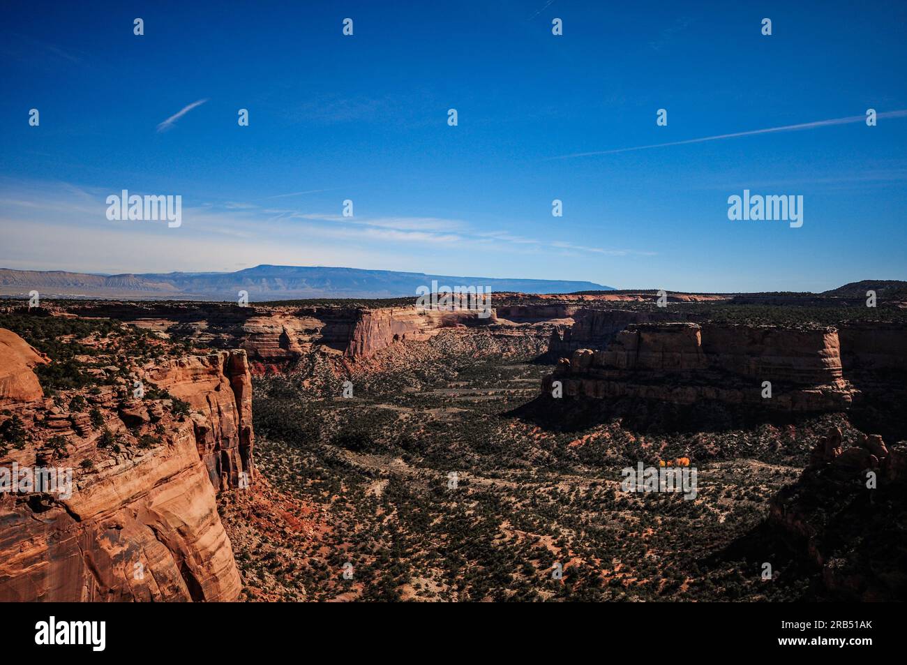 The canyon valley of the iconic Colorado National Monument Stock Photo ...
