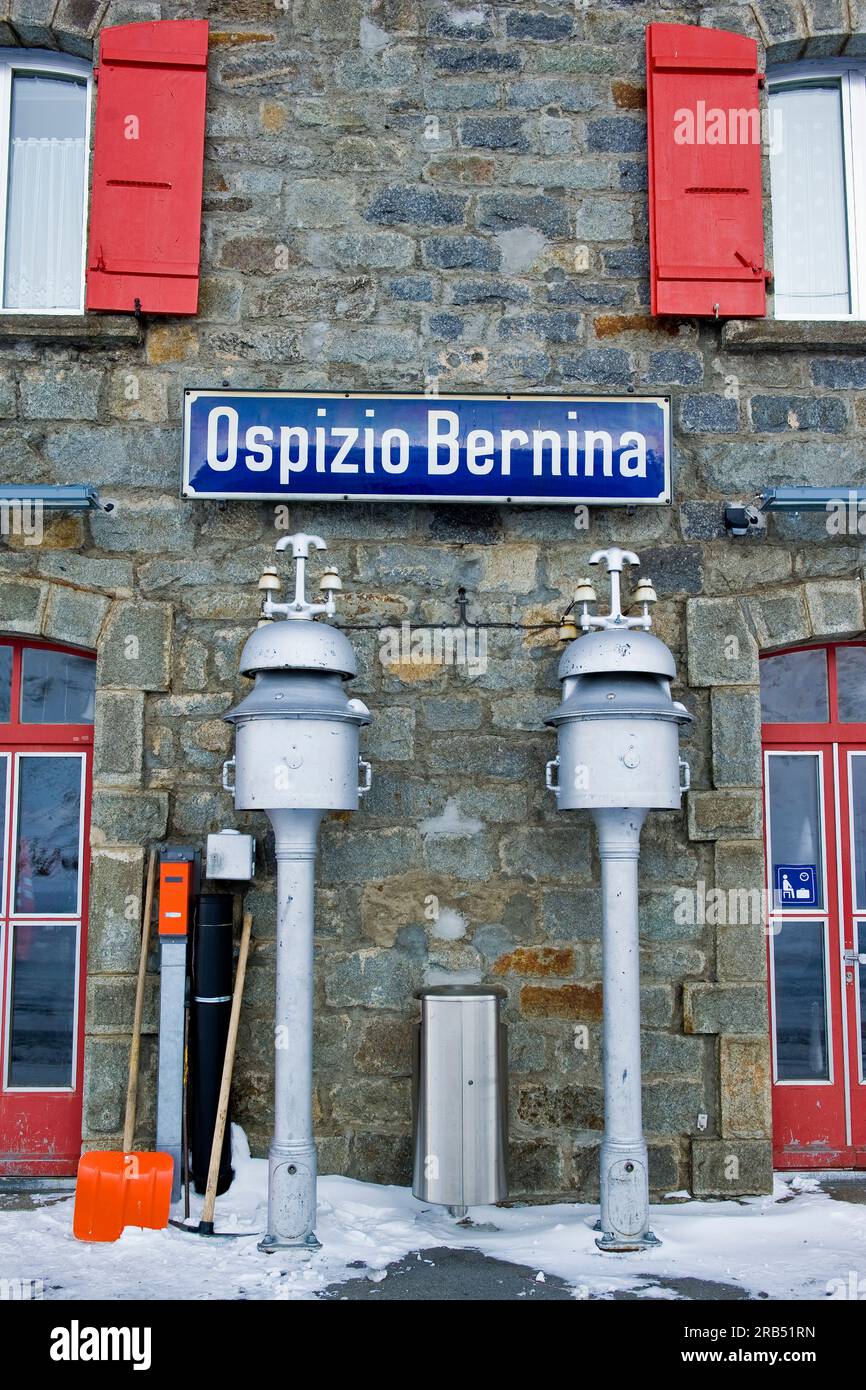 Ospizio Bernina. Bernina express. Switzerland Stock Photo - Alamy