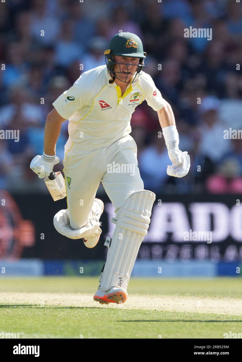Australia's Marnus Labuschagne in action during day two of the third ...