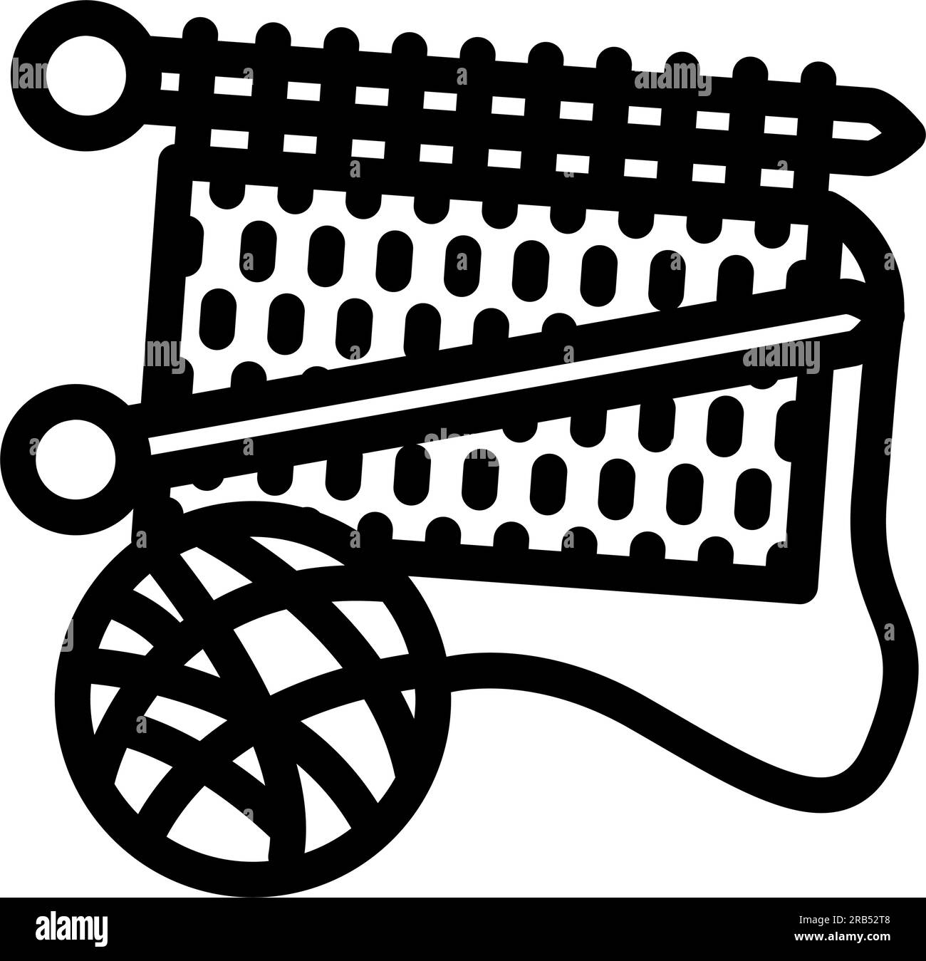 craft knitting wool line icon vector illustration Stock Vector Image ...