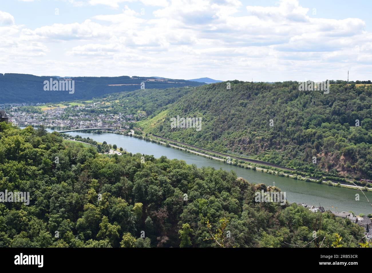 Mosel Valley view from a hill above Alken and Oberfell Stock Photo - Alamy