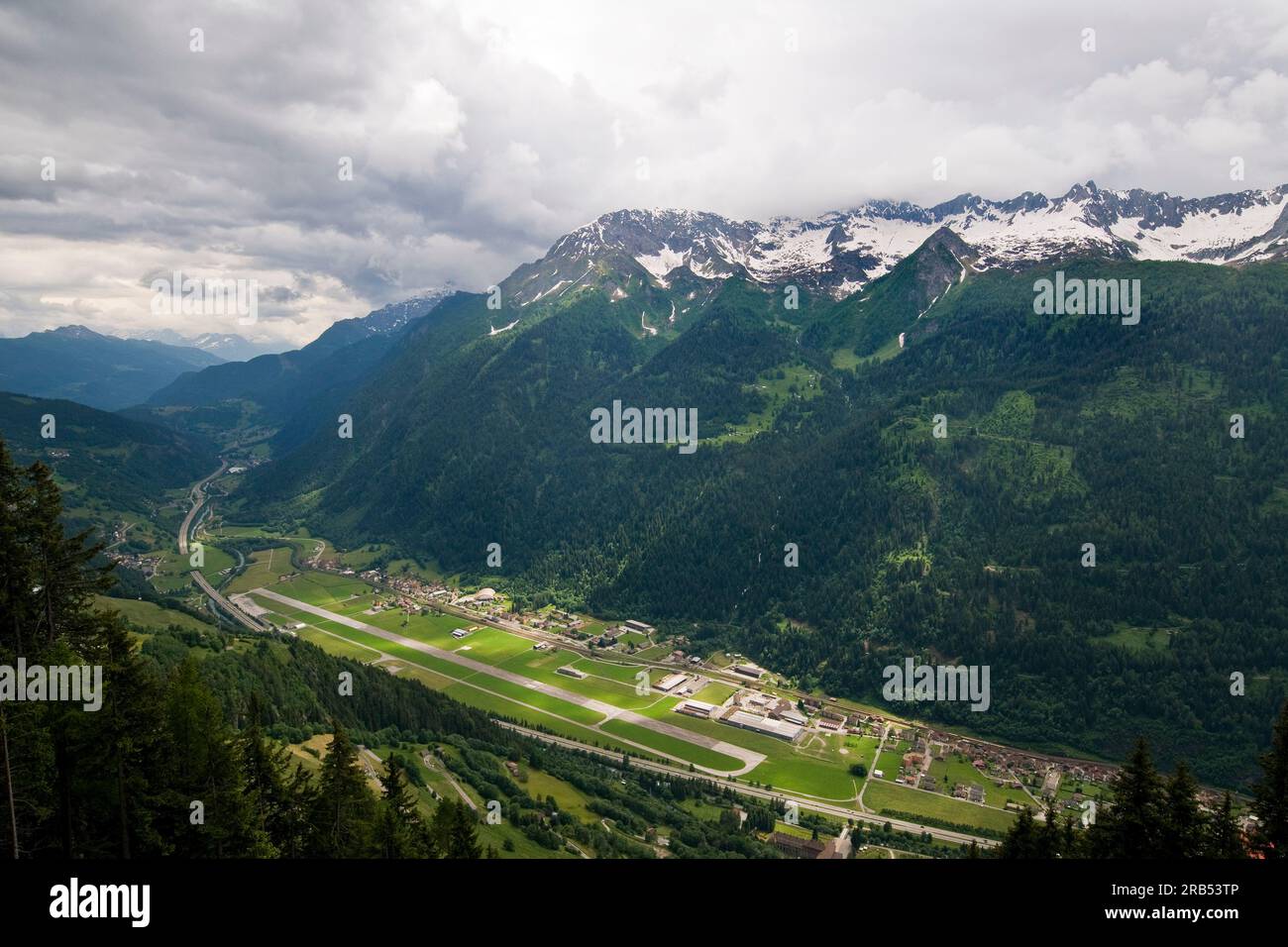 Switzerland. Canton Ticino. Ambri airport Stock Photo - Alamy