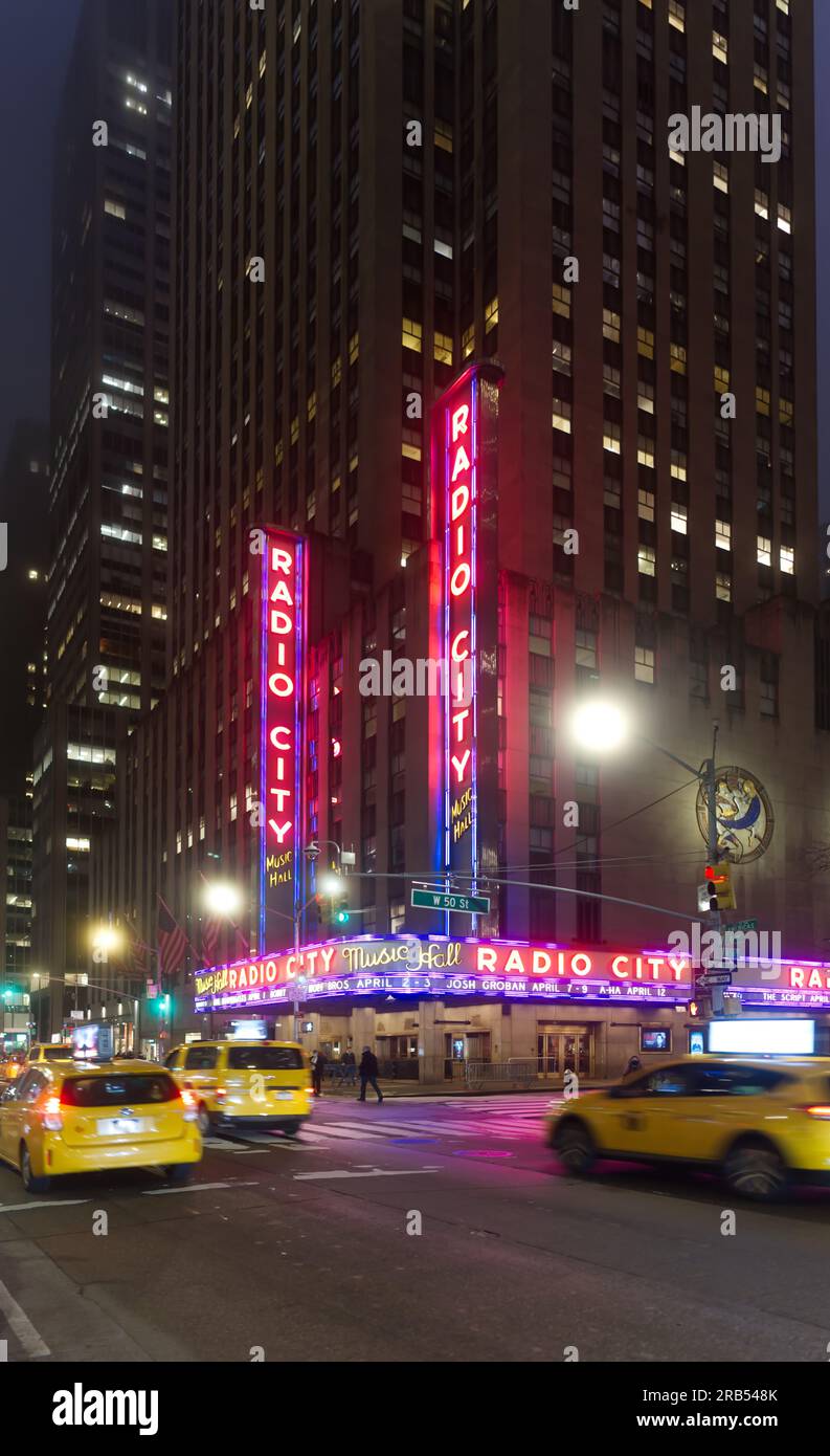 Radio City Music Hall in the Mist Stock Photo - Alamy