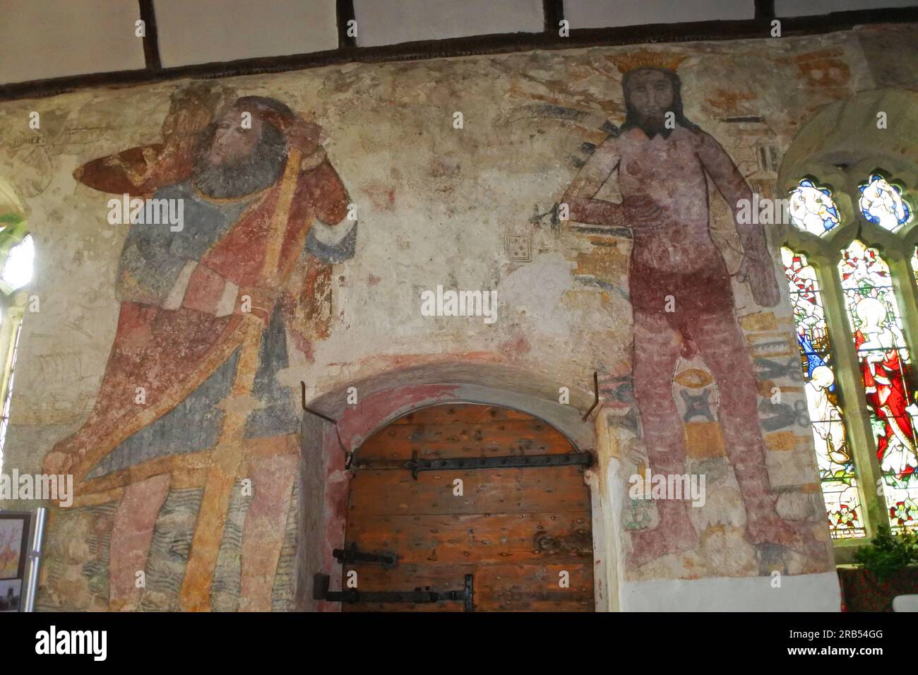 Rare pre-reformation wall paintings on the interior walls of Breage ...