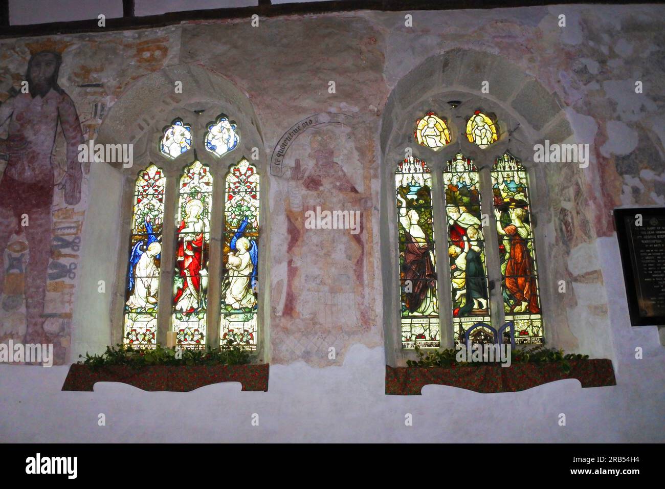 Rare pre-reformation wall paintings on the interior walls of Breage ...