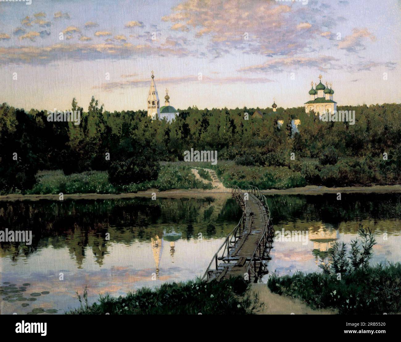 Quiet cloister 1890; Russian Federation by Isaac Levitan Stock Photo ...