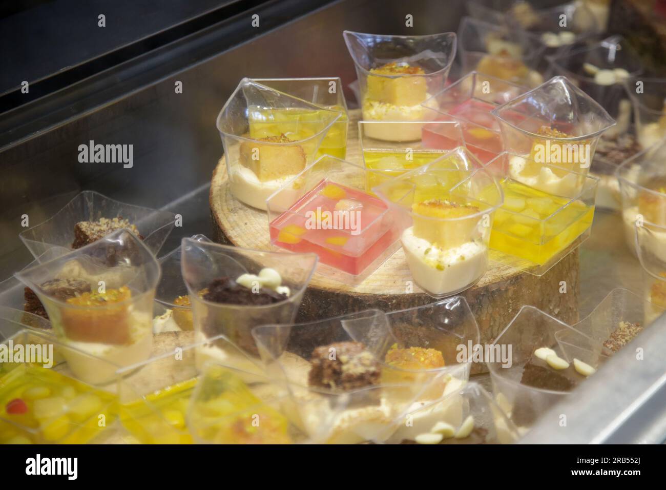 Various desserts served in a buffet line Stock Photo - Alamy