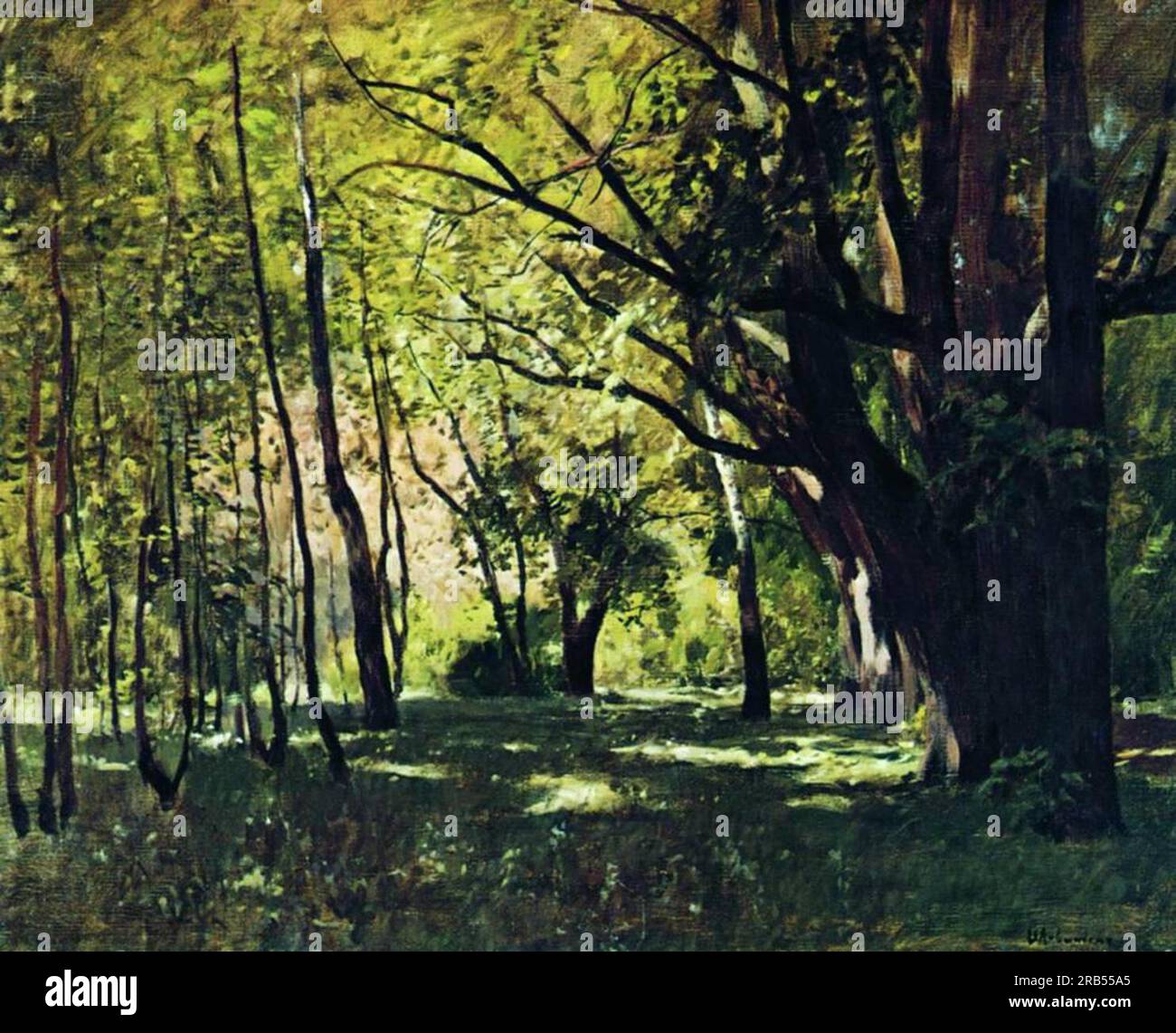 In the park 1895; Russian Federation by Isaac Levitan Stock Photo - Alamy