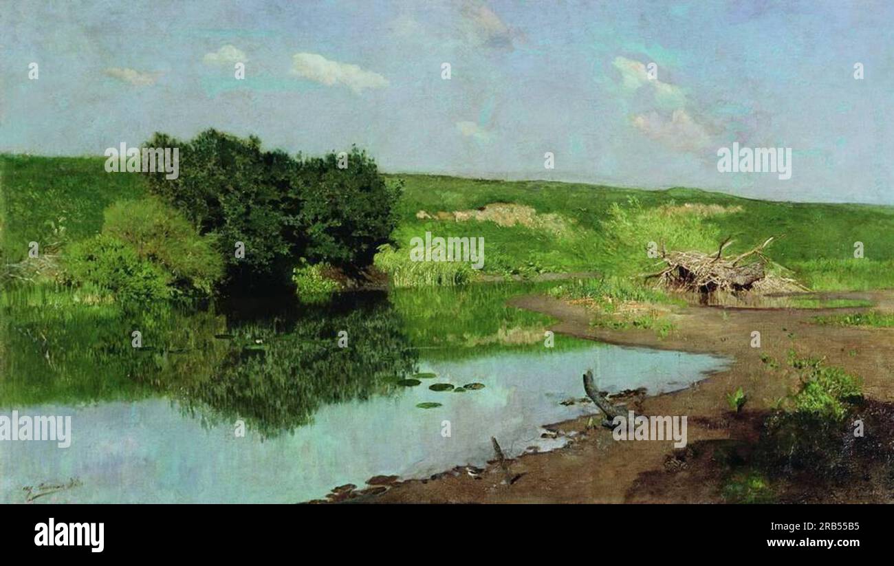 Landscape 1883; Russian Federation by Isaac Levitan Stock Photo - Alamy