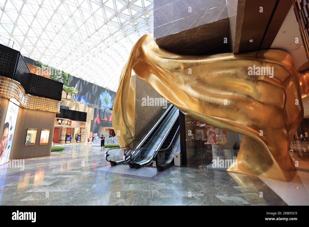 interior of MGM cotai at night. it is one of famous casino and resort ...