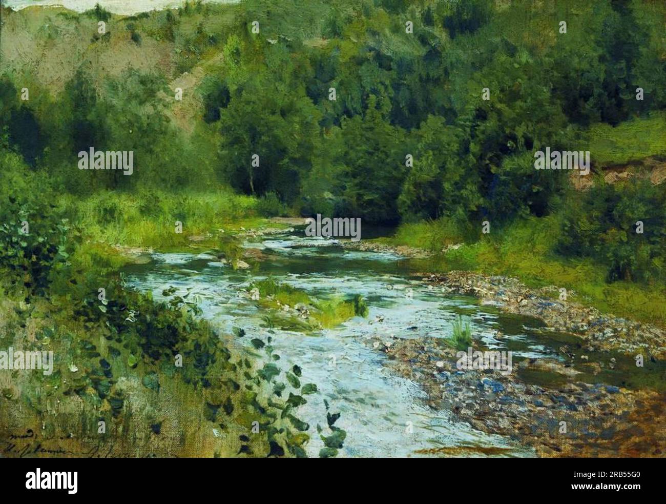 A river 1888; Russian Federation by Isaac Levitan Stock Photo - Alamy