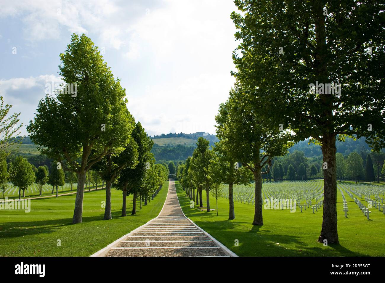 Florence american cemetery and memorial. falciani. Italy Stock Photo ...