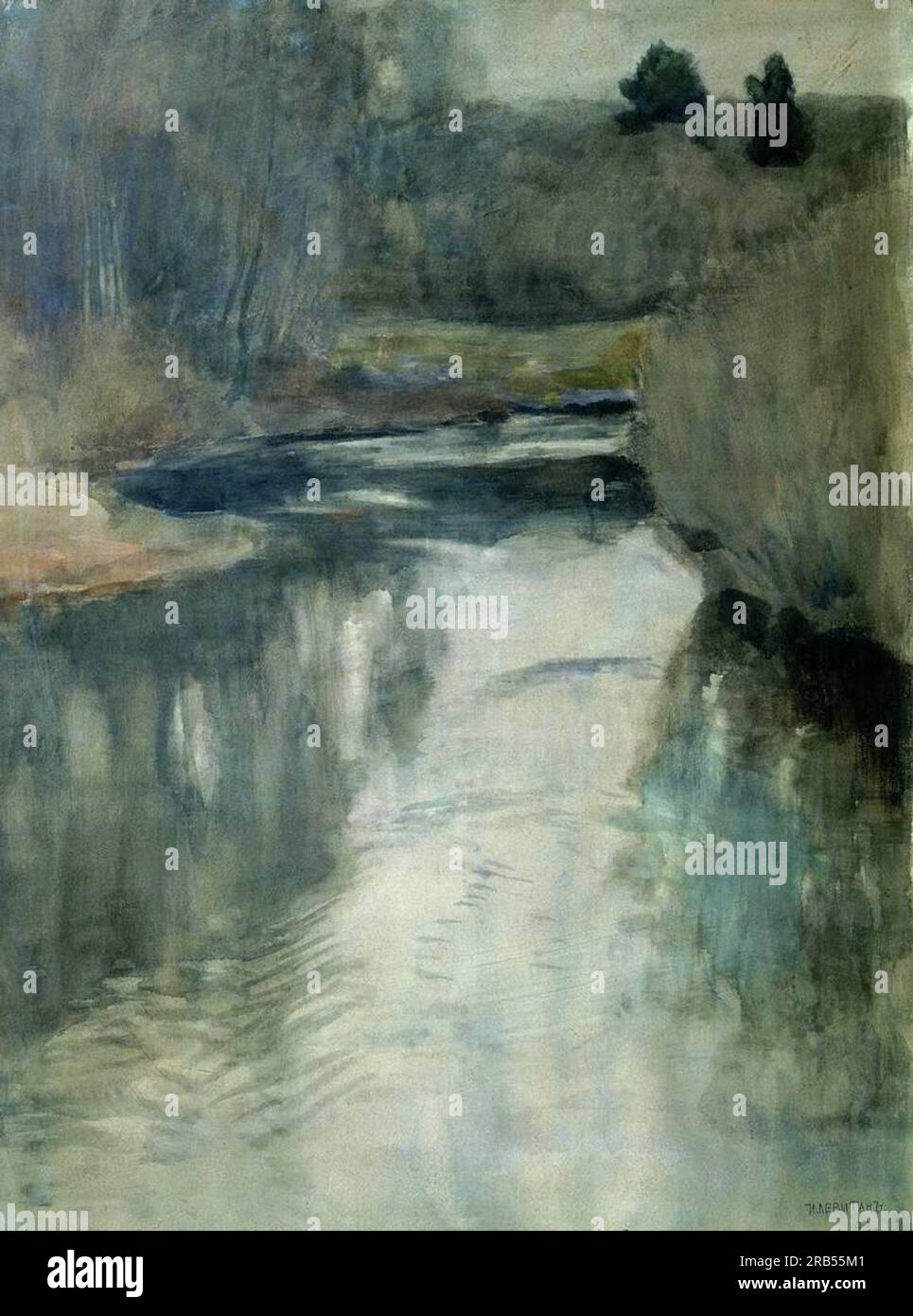 A river 1897; Russian Federation by Isaac Levitan Stock Photo - Alamy