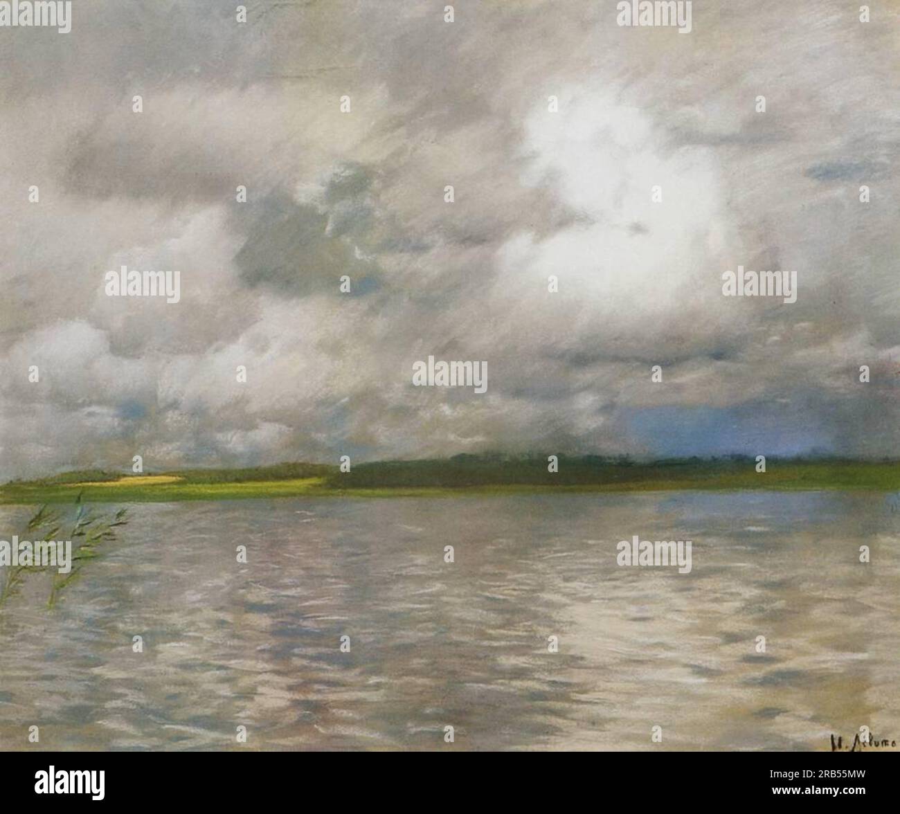Cloudy Day. 1895; Russian Federation by Isaac Levitan Stock Photo - Alamy