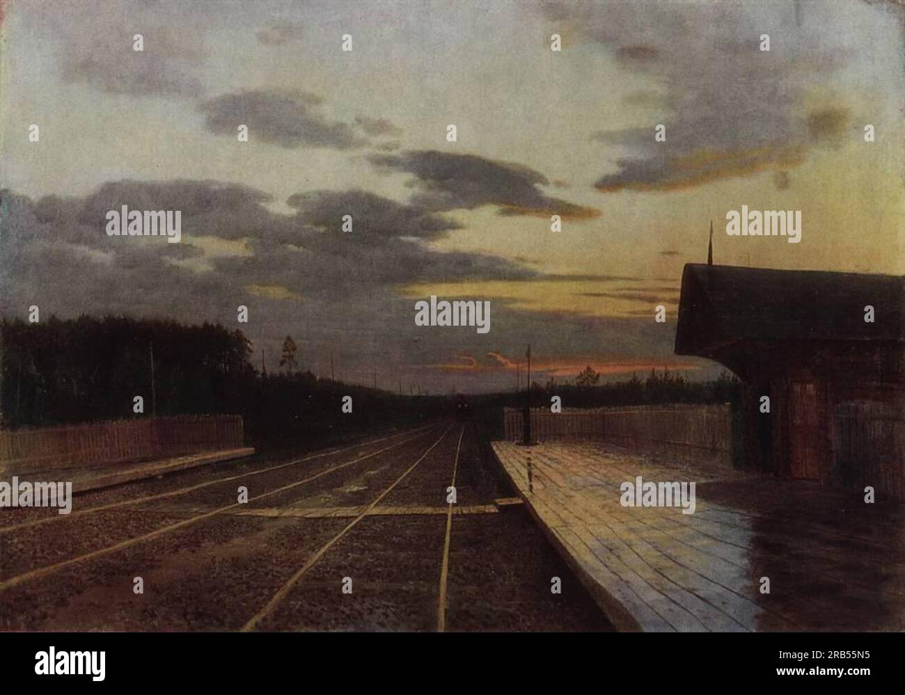 The evening after the rain 1879; Russian Federation by Isaac Levitan ...