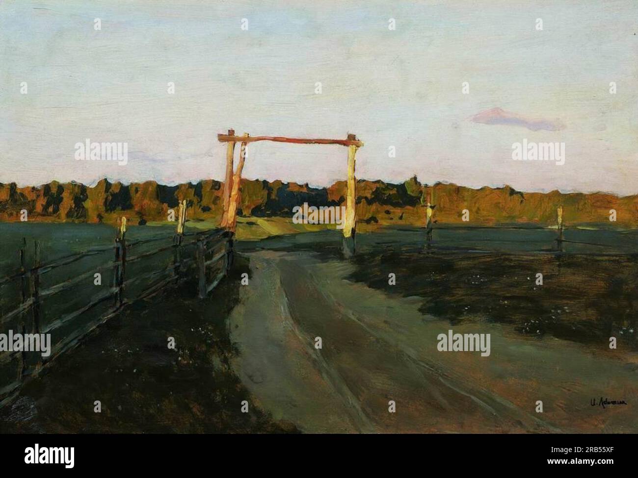 Summer evening c.1899; Russian Federation by Isaac Levitan Stock Photo ...