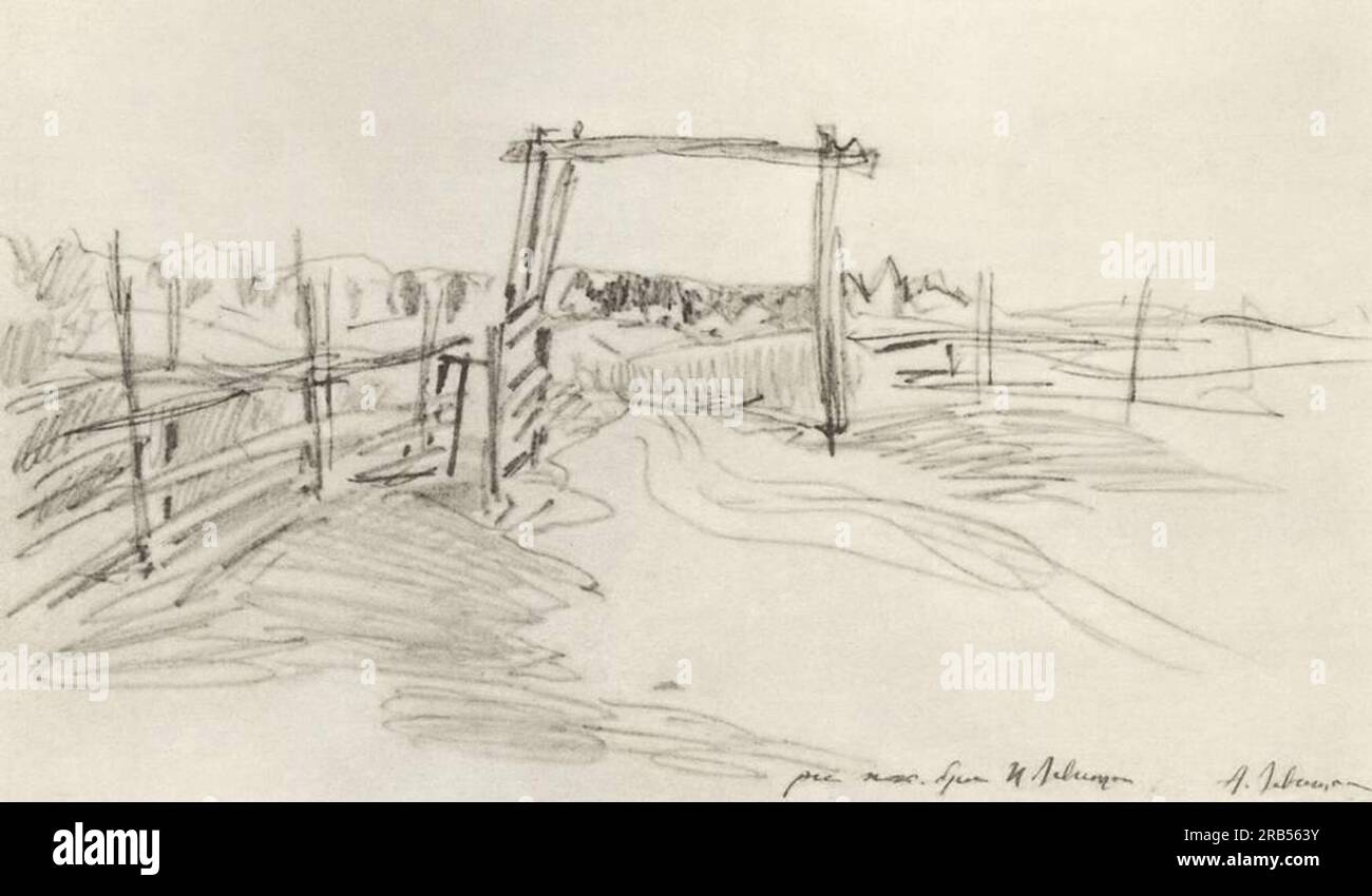 Summer evening. Edge of Village. 1899; Russian Federation by Isaac ...