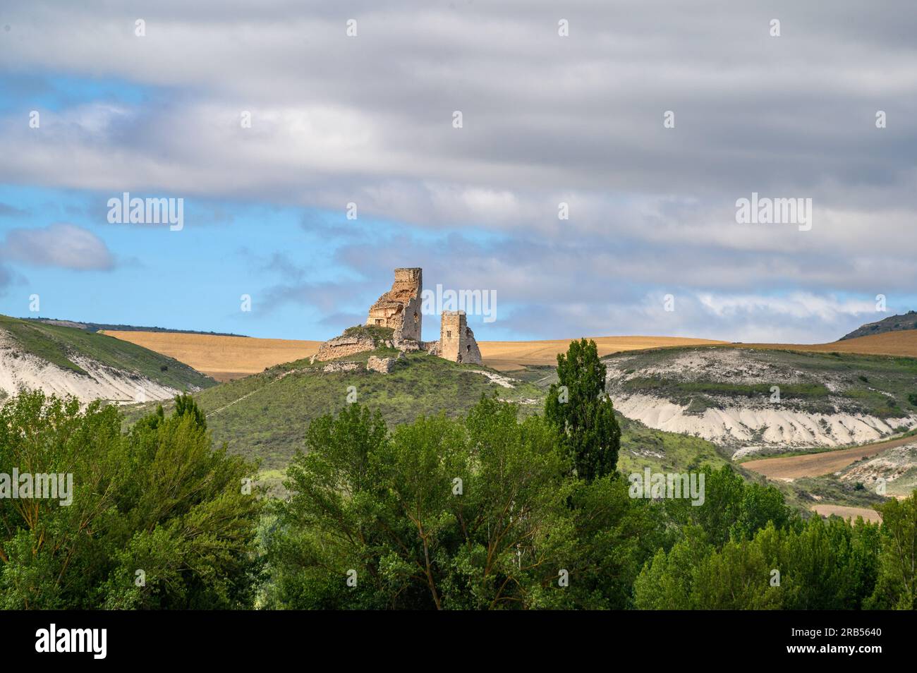 photo of the ruins of the old castle of Rojas, Burgos, Spain, on the ...