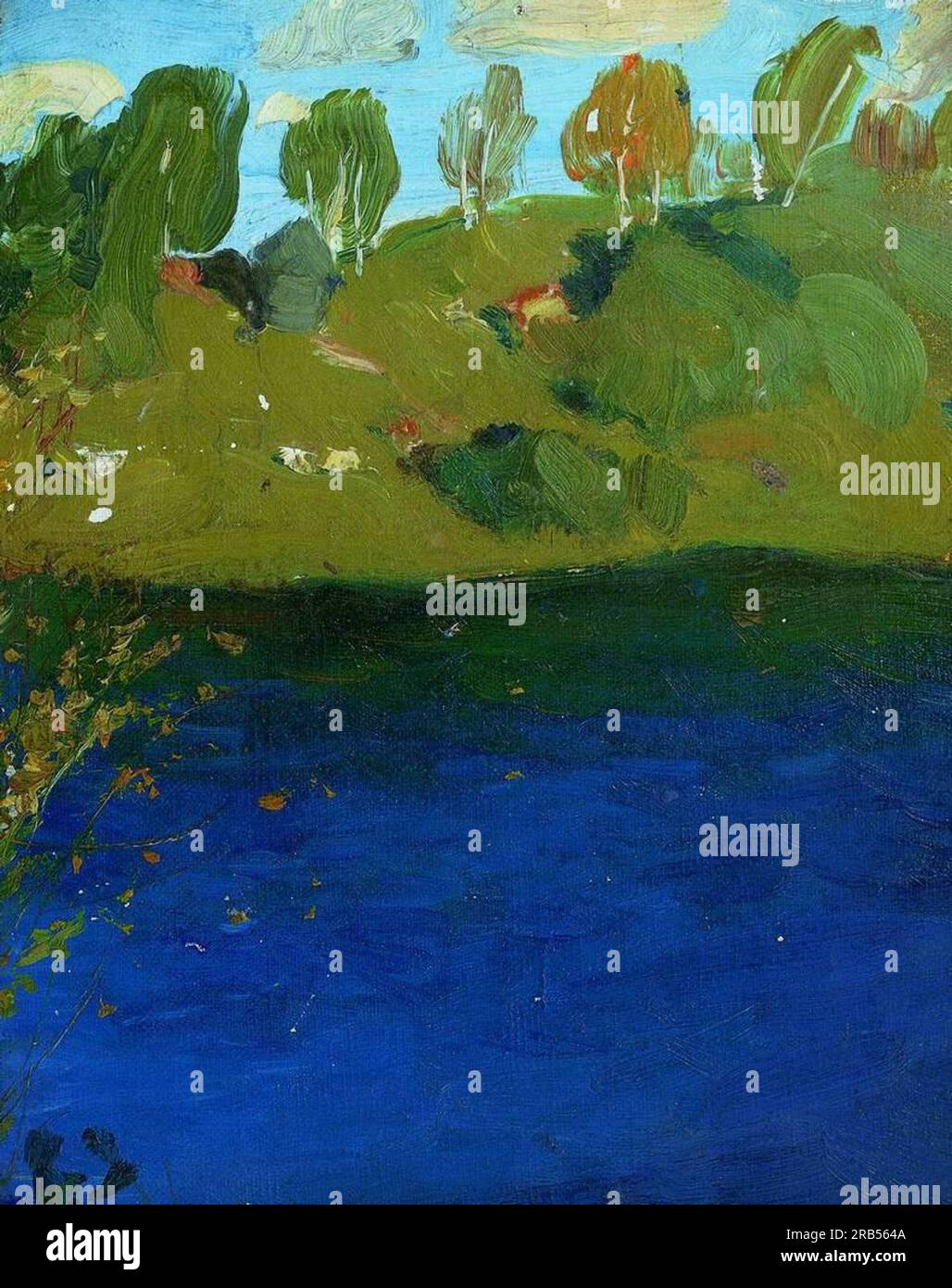 Lake. Autumn. c.1898; Russian Federation by Isaac Levitan Stock Photo ...