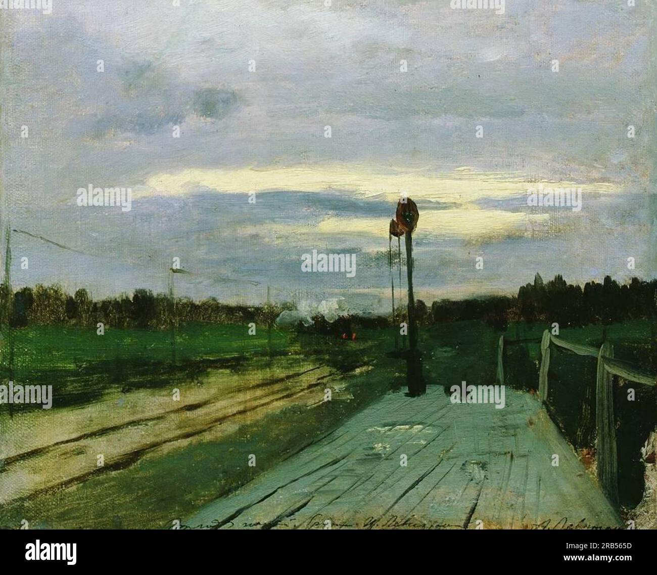 The halt c.1885; Russian Federation by Isaac Levitan Stock Photo - Alamy