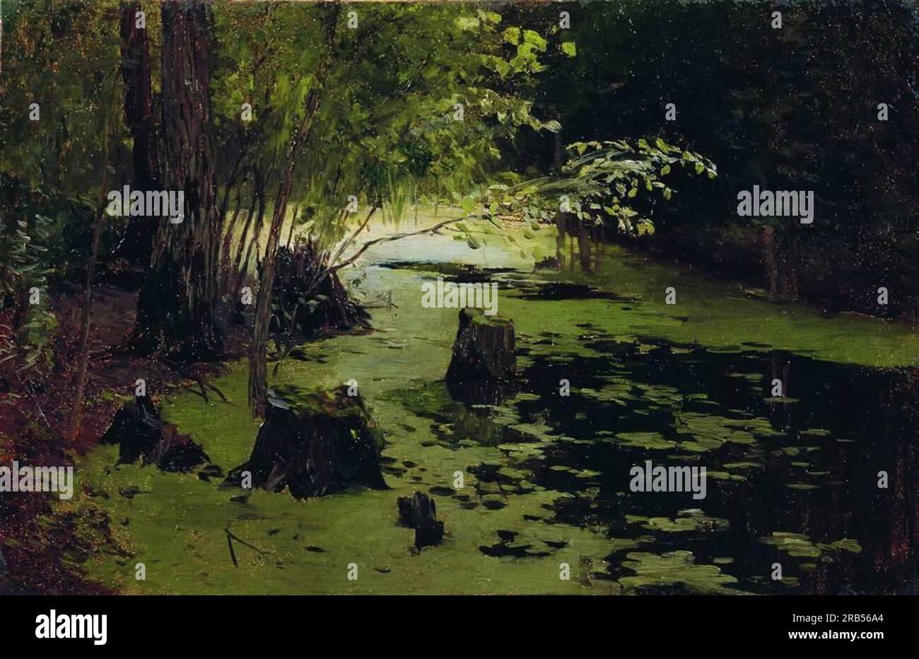 Water margin (A pond) c.1898; Russian Federation by Isaac Levitan Stock ...