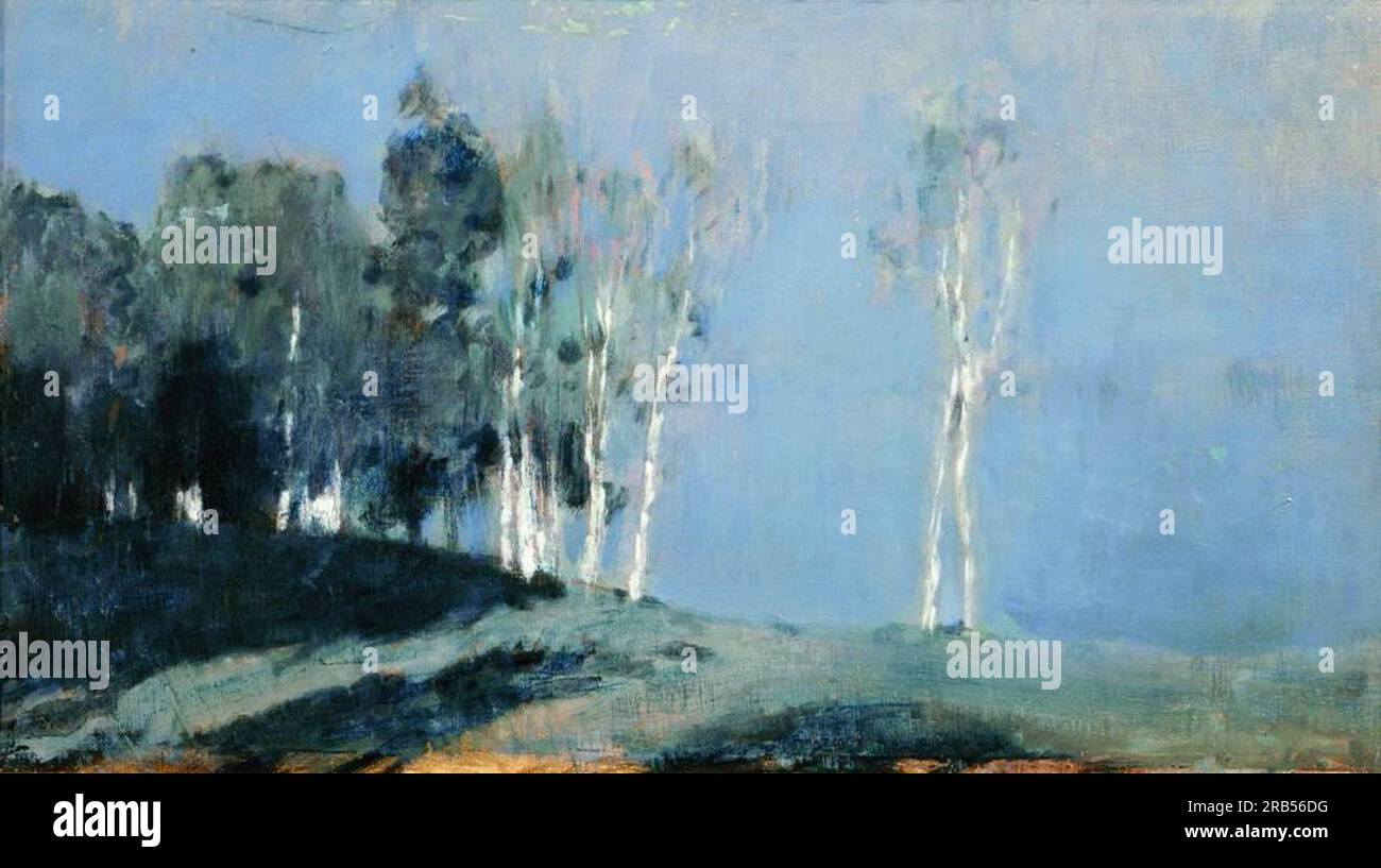 Moonlit Night 1899; Russian Federation by Isaac Levitan Stock Photo - Alamy
