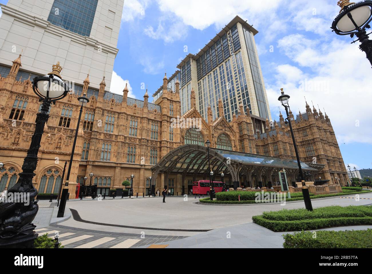 exterior of The Londoner Macao. it is the casino and resort with London ...