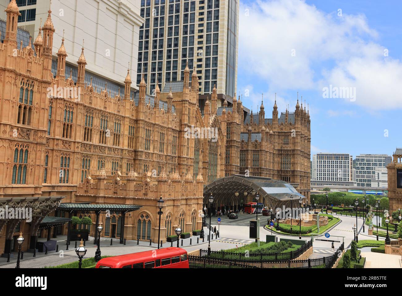 exterior of The Londoner Macao. it is the casino and resort with London ...