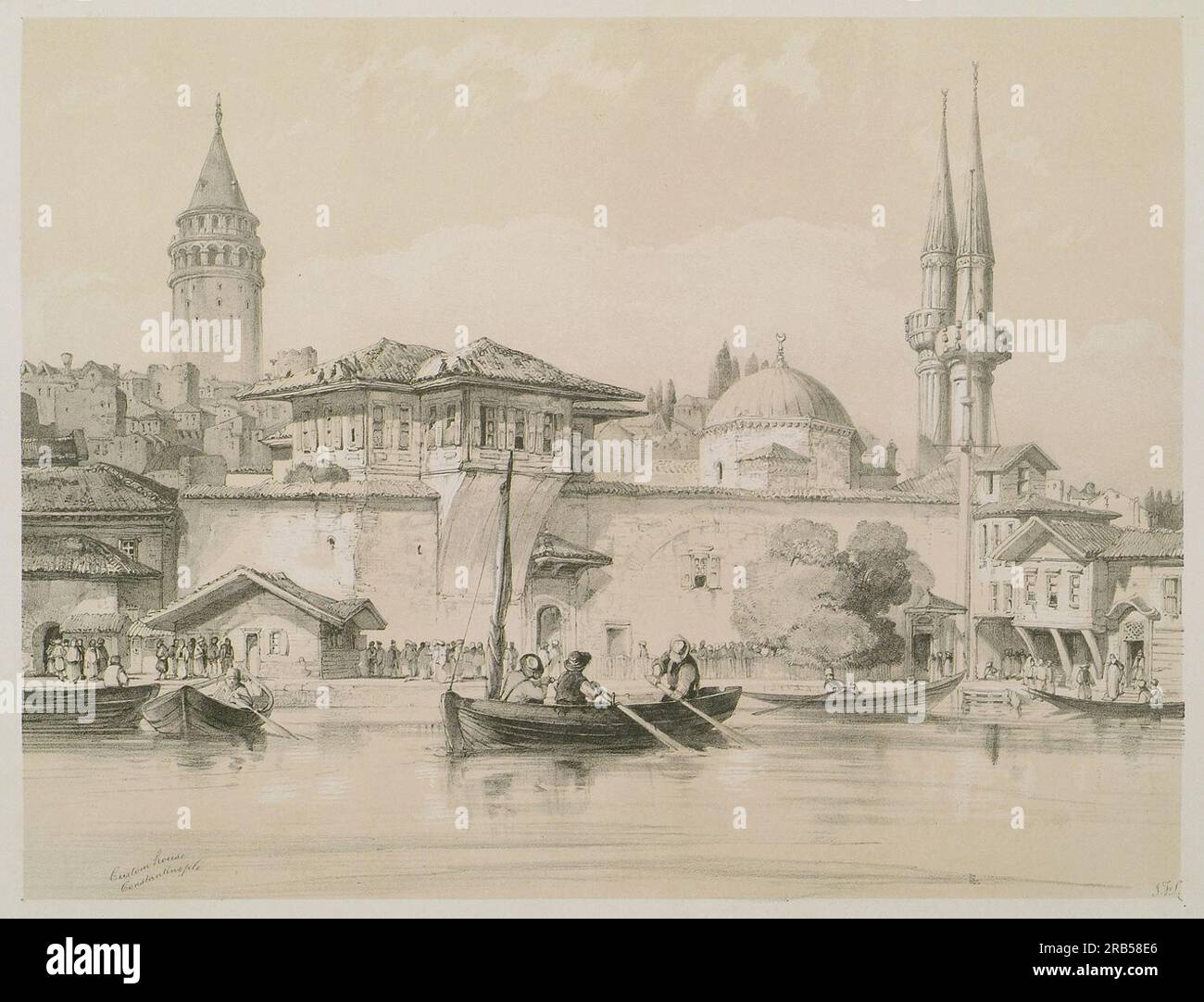 Custom House, Constantinople 1838 by John Frederick Lewis Stock Photo ...