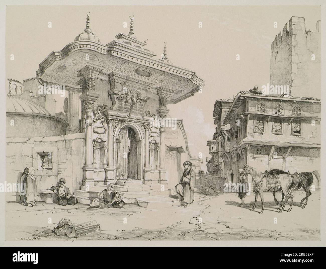 Gate of the Mosque of Saint Sophia 1838 by John Frederick Lewis Stock ...