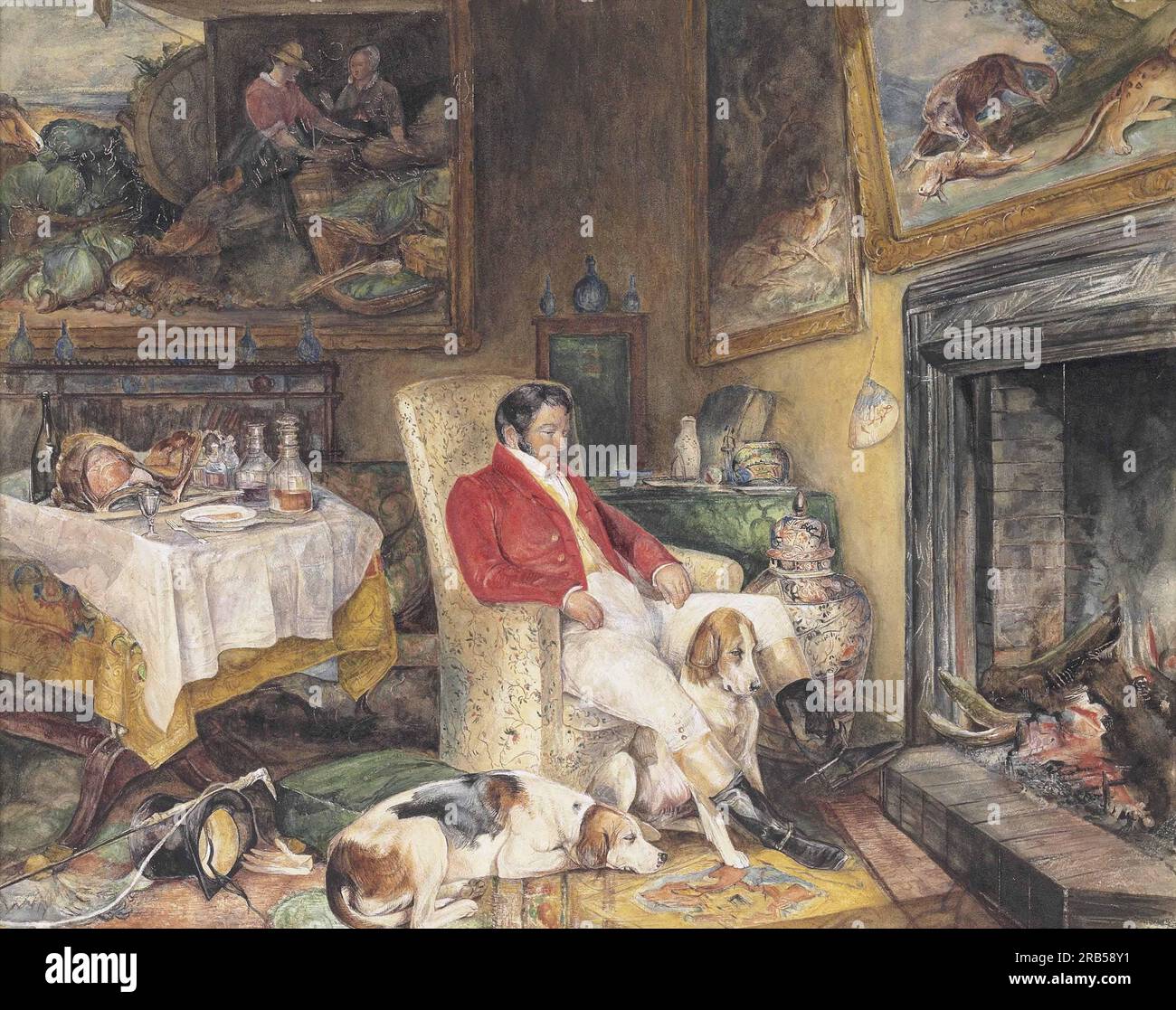 John Crocker Bulteel in His Parlour by John Frederick Lewis Stock Photo ...