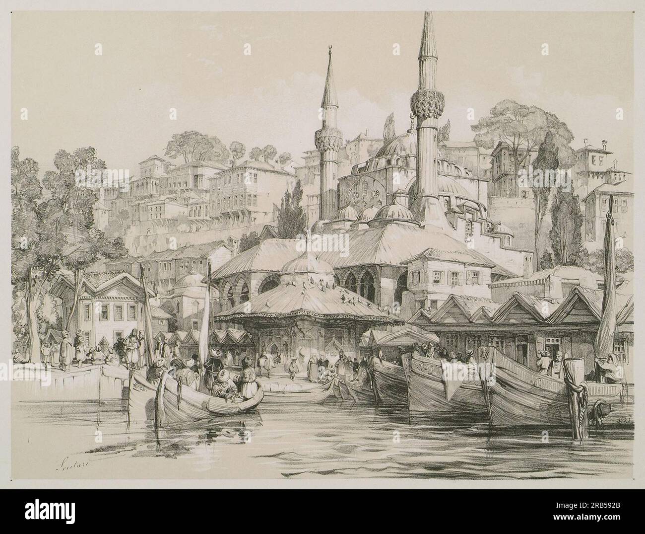 Scutari the Asiatic Port of Constantinople 1838 by John Frederick Lewis ...
