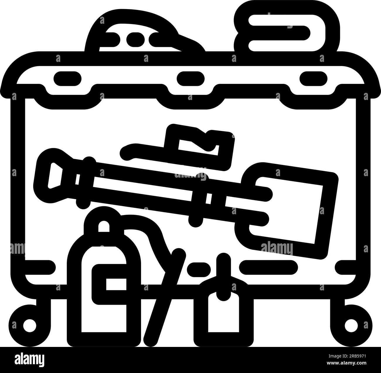 oil spill response kit petroleum engineer line icon vector illustration ...
