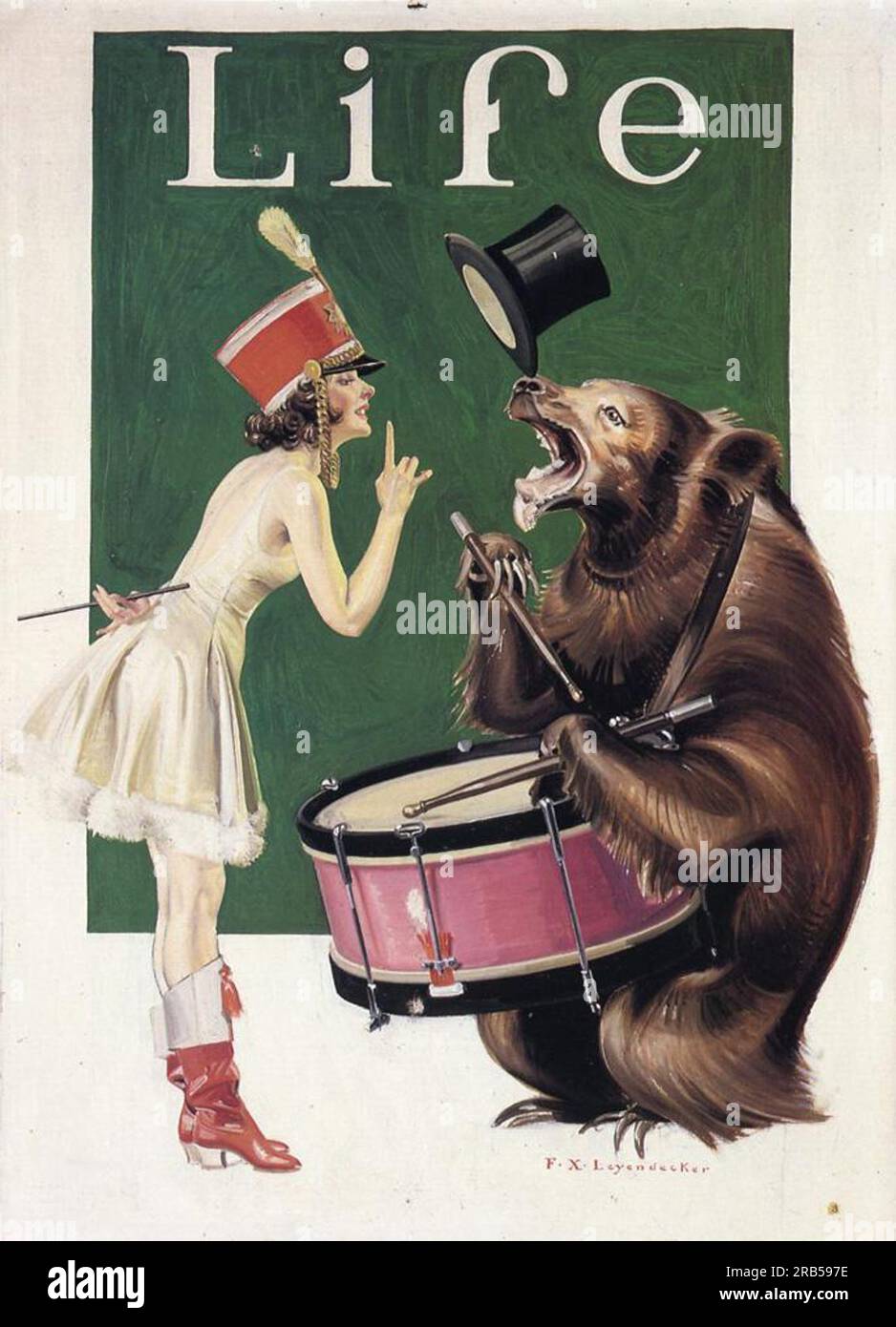The Bear Trainer by Frank Xavier Leyendecker Stock Photo - Alamy