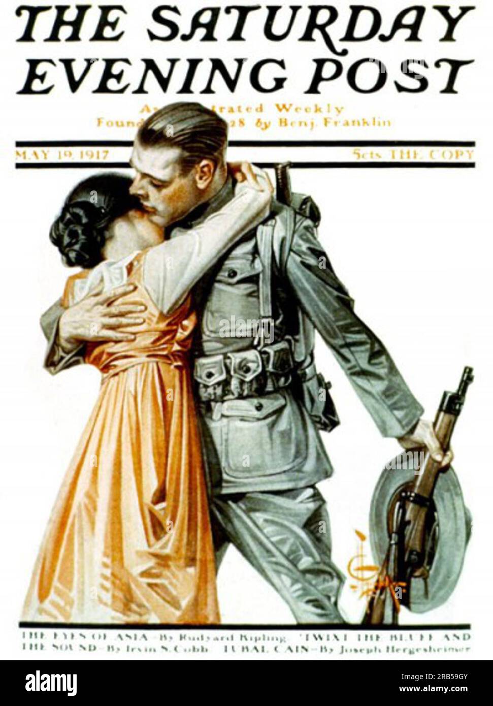 Woman kissing soldier goodbye hi-res stock photography and images - Alamy